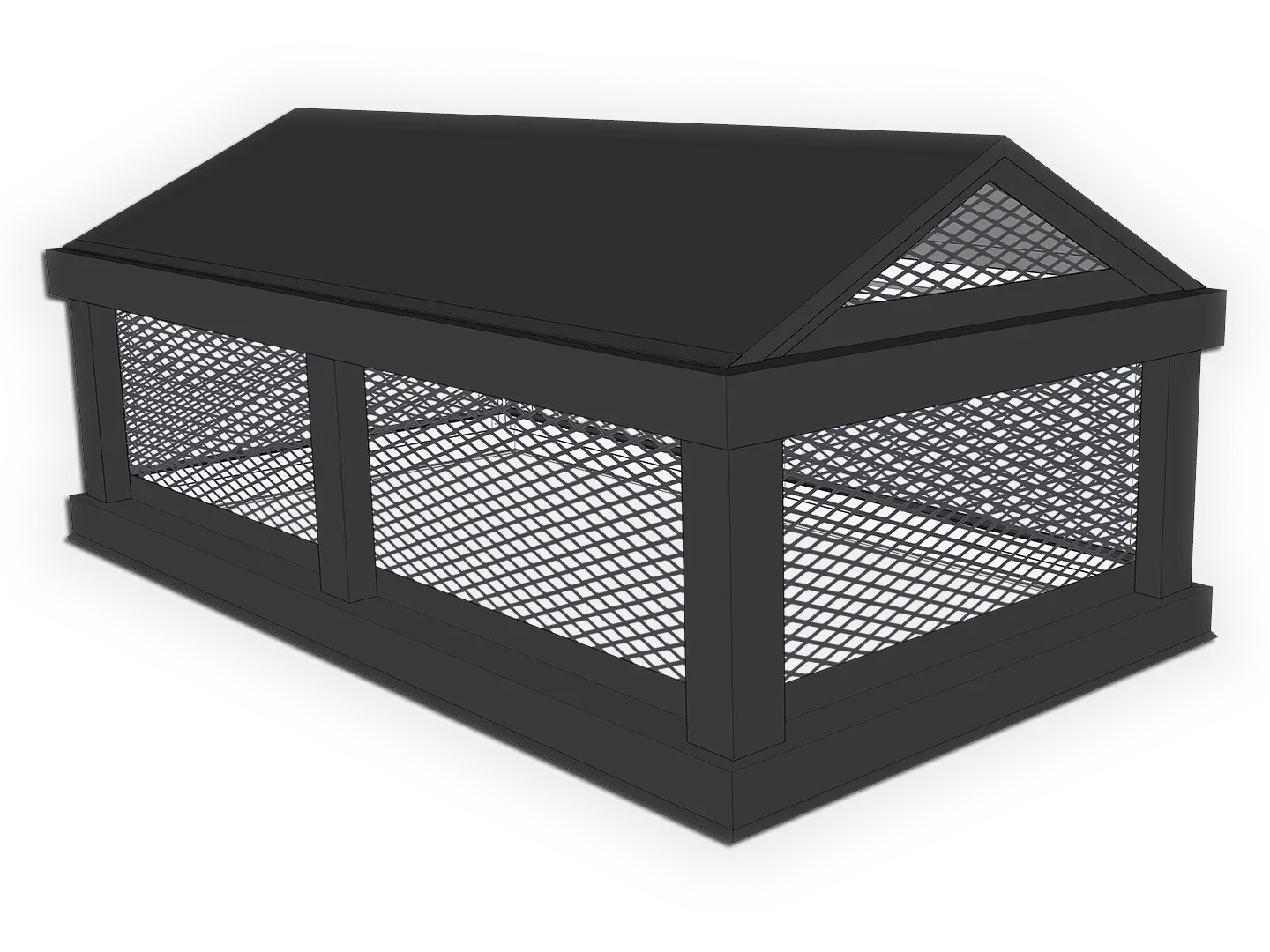 Roman Gable Roof Chimney Cap - Copper, Aluminum, Steel